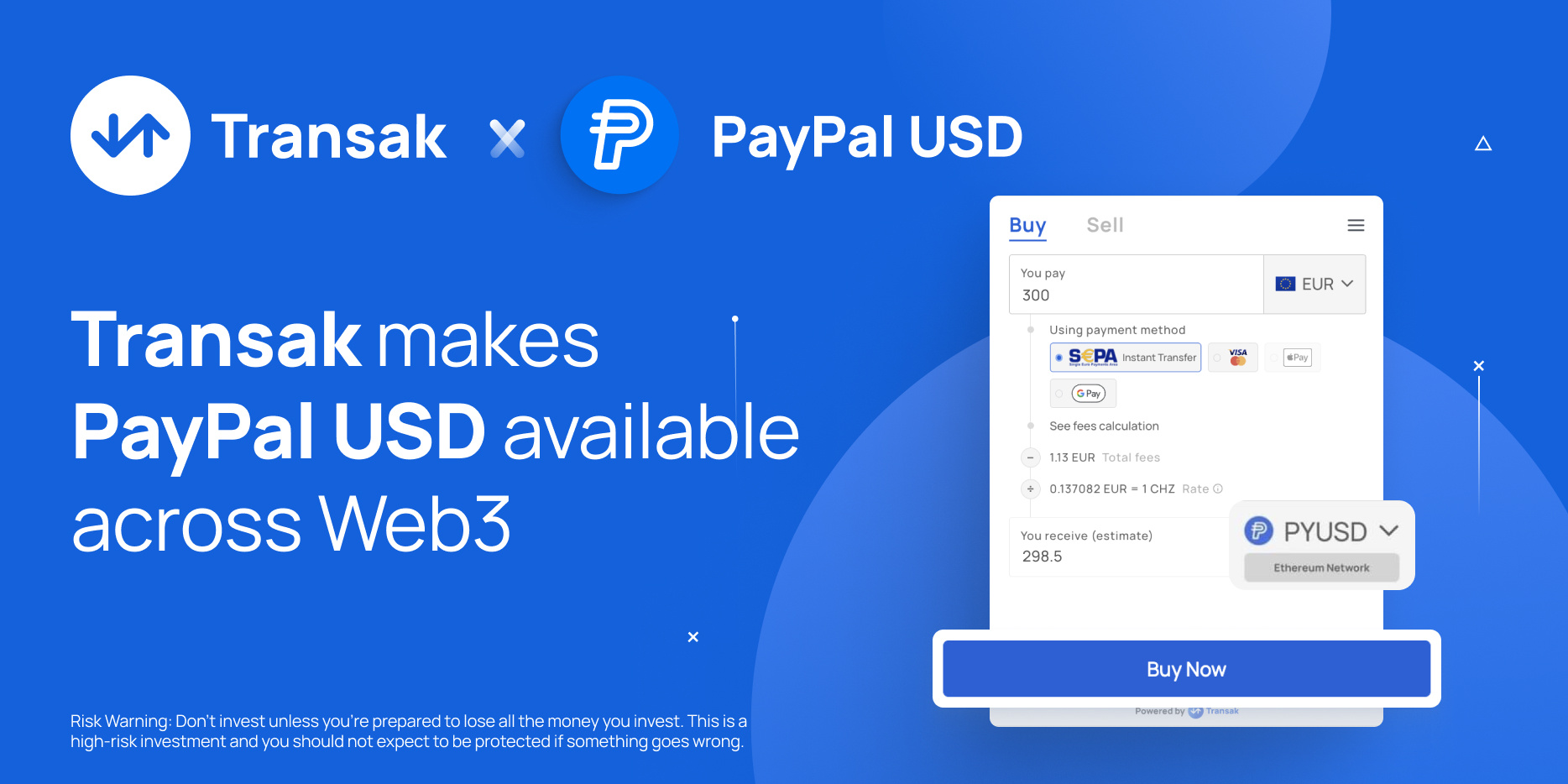 Fiat On/Off Ramp Developer Integration for Web3 & Crypto Apps | Transak